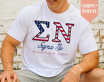 Sigma Nu Flag Shirt - Etsy