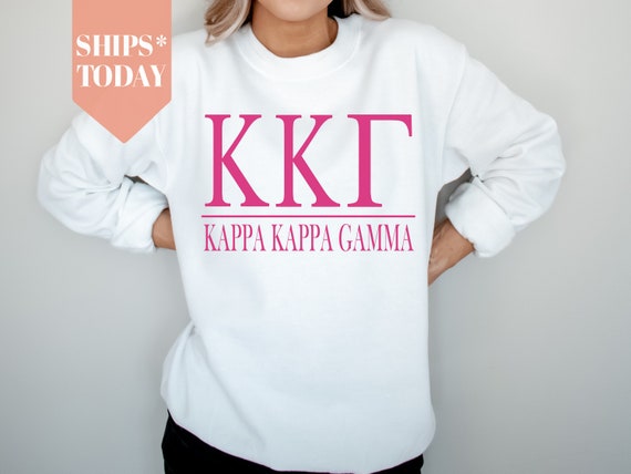 Kappa Kappa Gamma Loud Letters Sweatshirt Kappa Greek Letter - Etsy