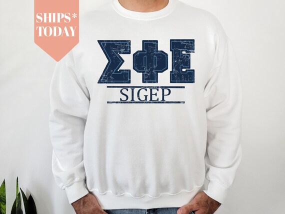 Sigma Phi Epsilon Washed Letters Sweatshirt Sigep Greek - Etsy