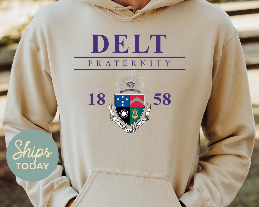 Delta Tau Delta Iconic Crest Fraternity Sweatshirt Delt - Etsy