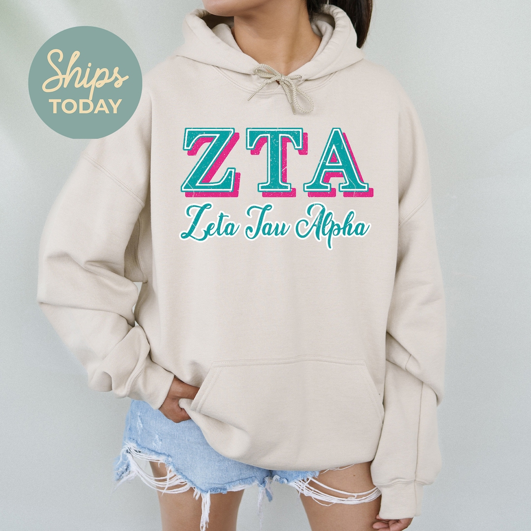 Zeta Tau Alpha Greek Colors Sorority Sweatshirt Zeta College - Etsy