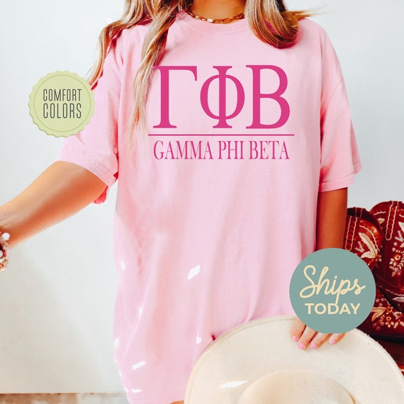 Gamma Phi Beta Letters Shirts