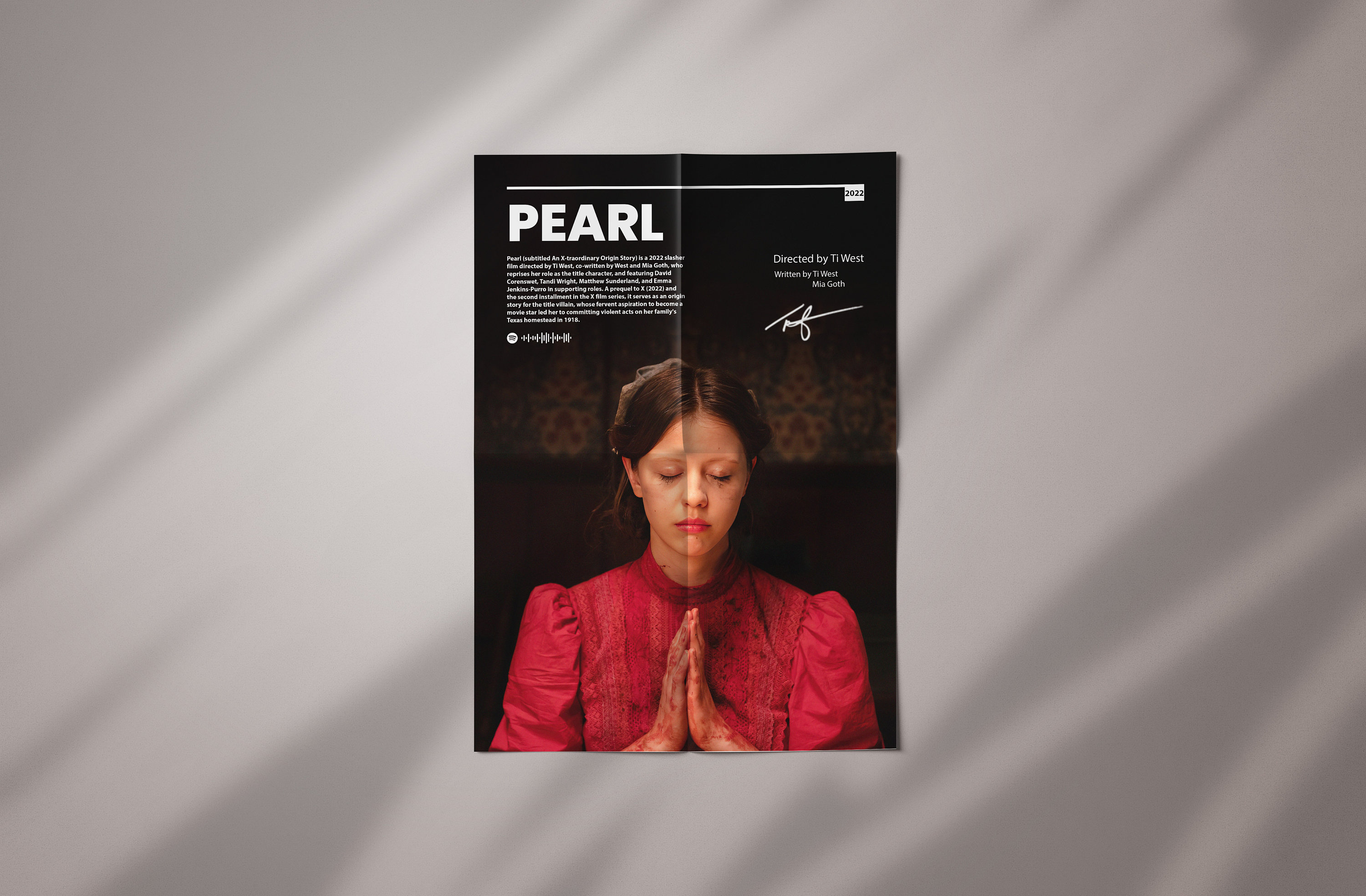 Pearl Horror Movie Poster, Unique Poster for Film Enthusiasts, Old ...