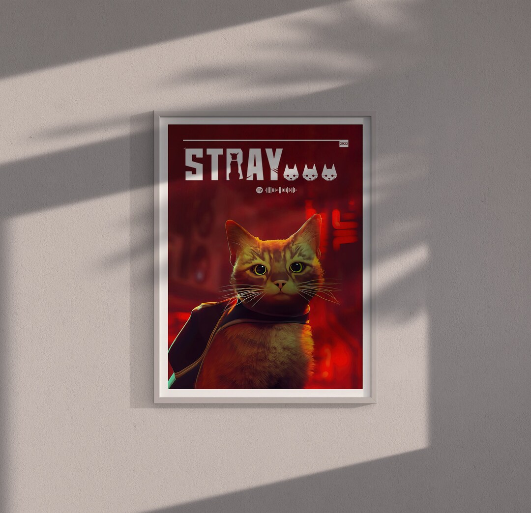 Stray Game Poster, Stray Print, Wall Decor, Video Game Posters ...