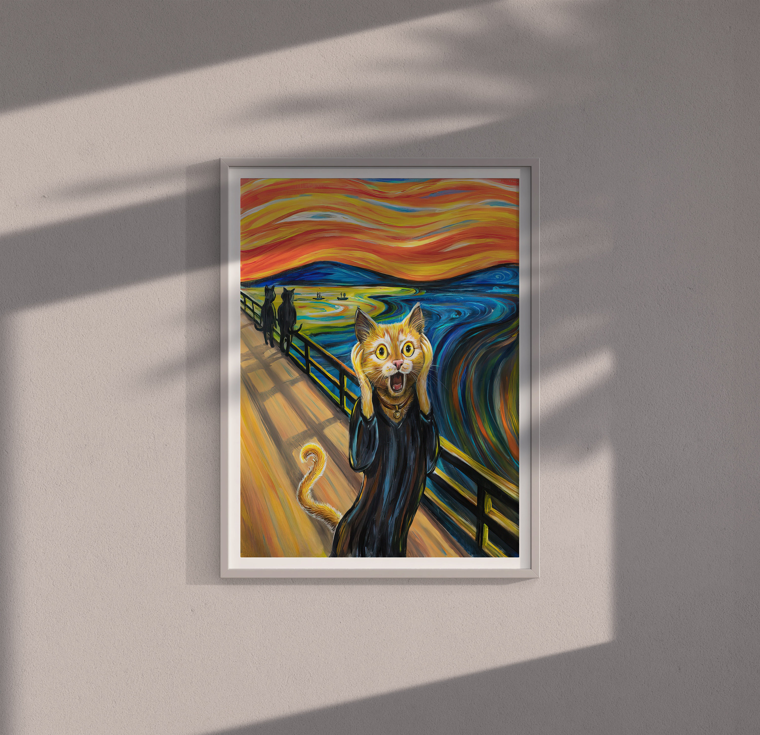 The Scream Cat Painting , Edvard Munch Scream Paintings, Digital ...
