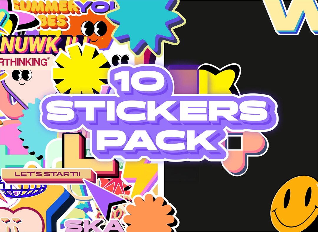 10 Retro Aesthetic Sticker Pack – Vintage 90s Stickers for Laptops ...