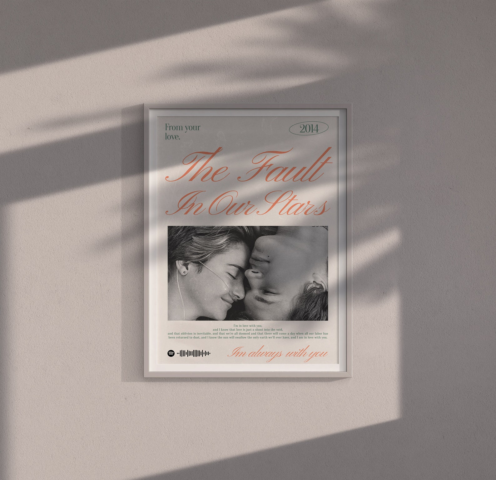 The Fault in Our Stars, Valentine's Day Poster, Love Gift, Couple Gift ...