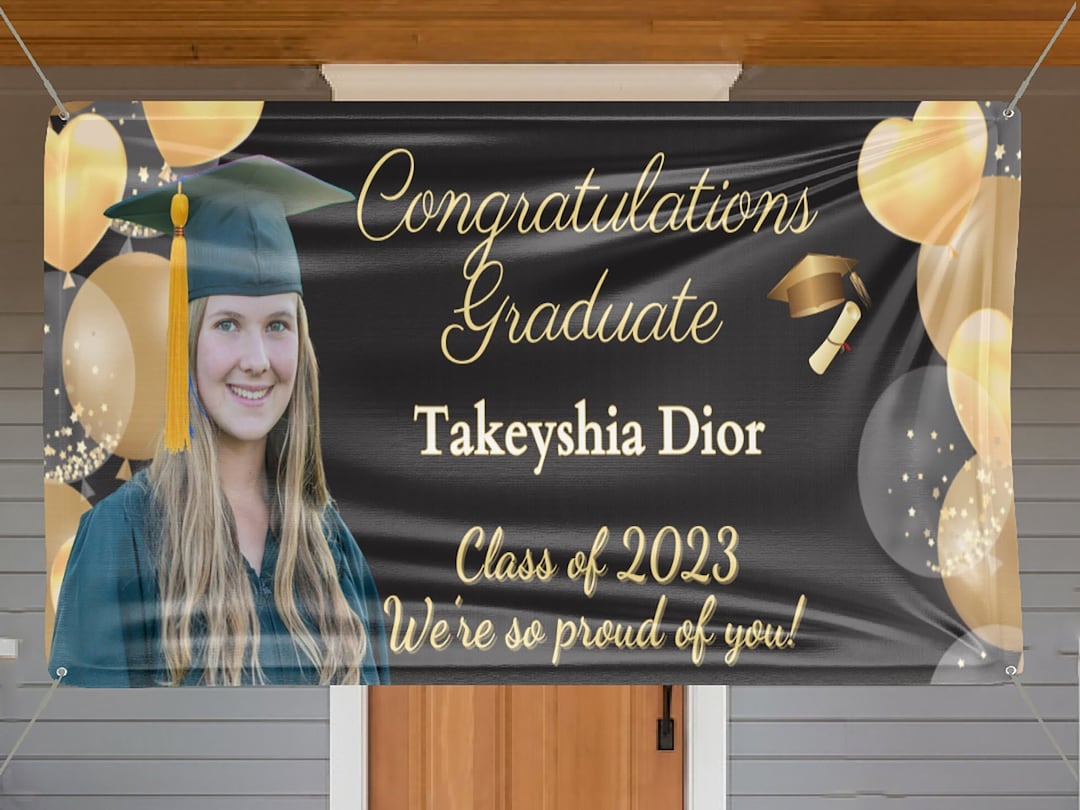 Personalized Graduation Banner Graduation Decoration year of the ...