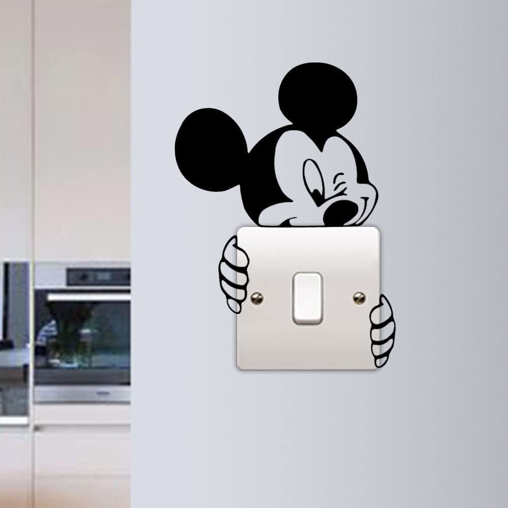 Mickey Mouse Wall Sticker Switch Vinyl Decal Funny Lightswitch Kids ...