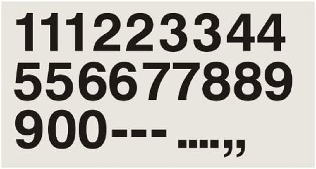 21x Black 6 Inch Stick on Self Adhesive Vinyl Numbers. Plastic Sticky ...