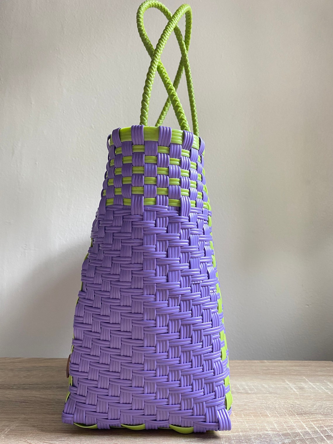 Handmade Plastic Handbag Artisan Made Mexican Handbag/purse Handicraft ...