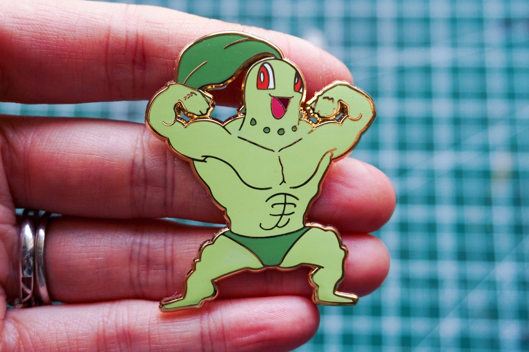 Flexing Plant Hard Enamel Pin - Etsy