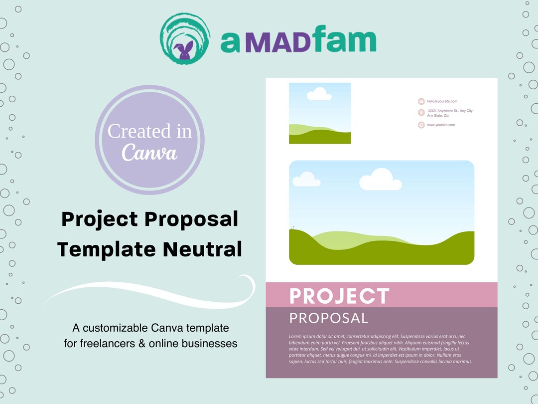 Project Proposal Canva Template in Neutral Colors - Etsy