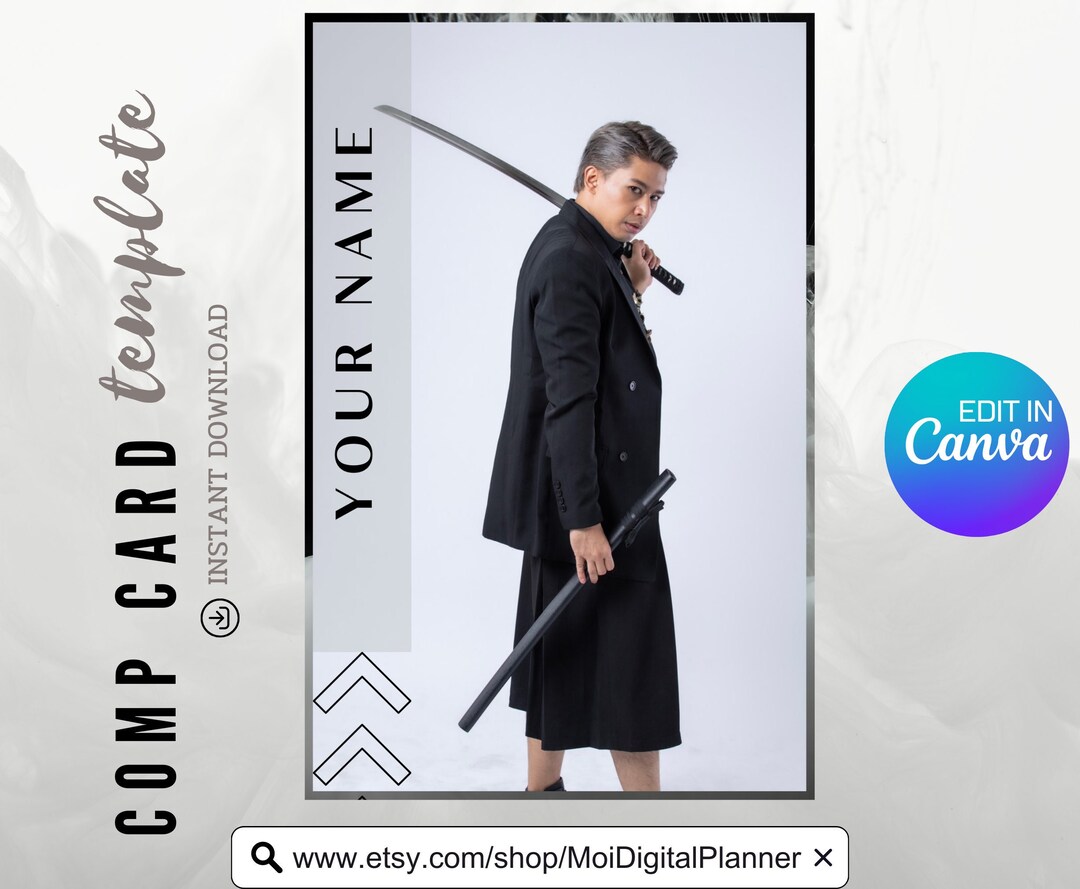 COMP CARD for MEN Male Model Composite Card Modeling Agency Portfolio ...