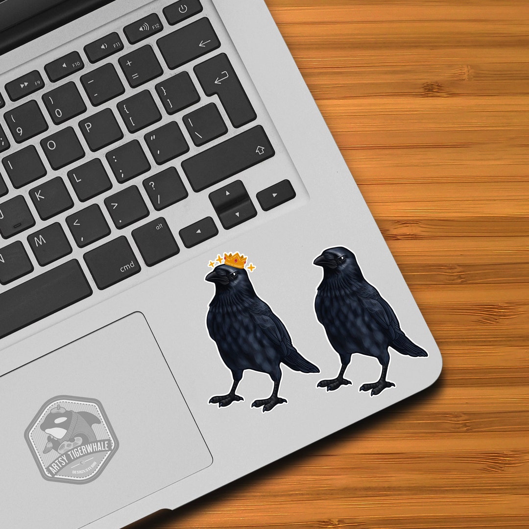 Sticker- Water Proof Sticker- CROW - RAVEN - Cartoon Style - Vinyl 3 ...