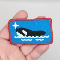 Beluga Whale Iron on Patch - Etsy