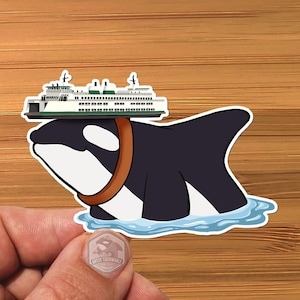 Sticker Water Proof Orca FERRY Killer Whale - Etsy