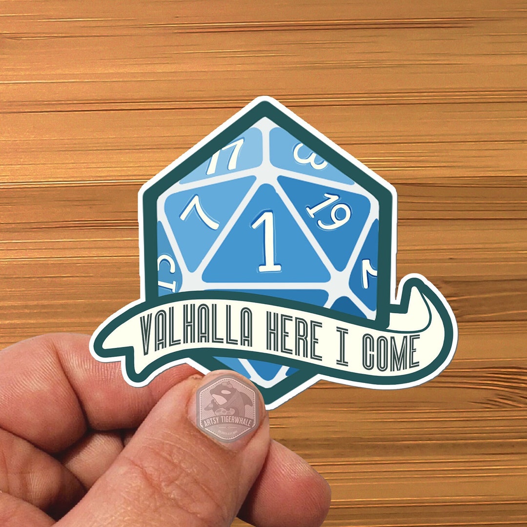 Sticker- Water Proof Sticker- D&D Dice - Dnd Dice - D20 - Dungeons and ...