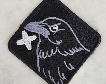 Iron on Patch Sew on Patch Crow DIY Patches Heat on Patch Embroidered ...