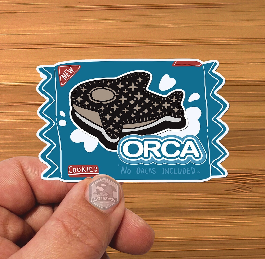 Sticker Water Proof Orca OREO Cookie Package Killer - Etsy