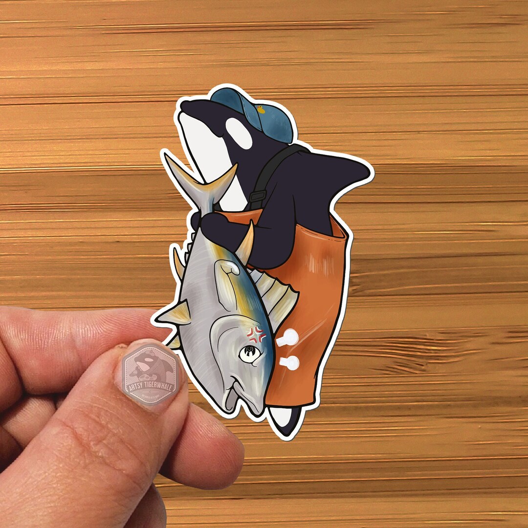 Sticker- Water Proof Sticker- Orca - Killer Whale - Tuna - Sushi ...