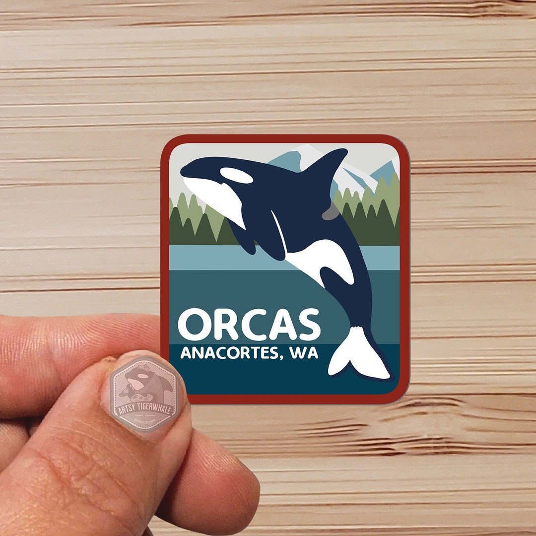 Sticker- Water Proof Sticker- Orca - Killer Whale - Washington State ...
