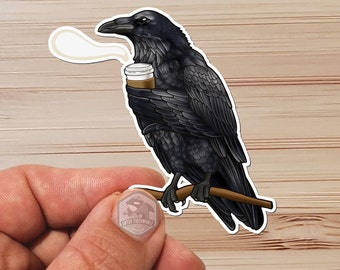 Vinyl Sticker Crow - Etsy