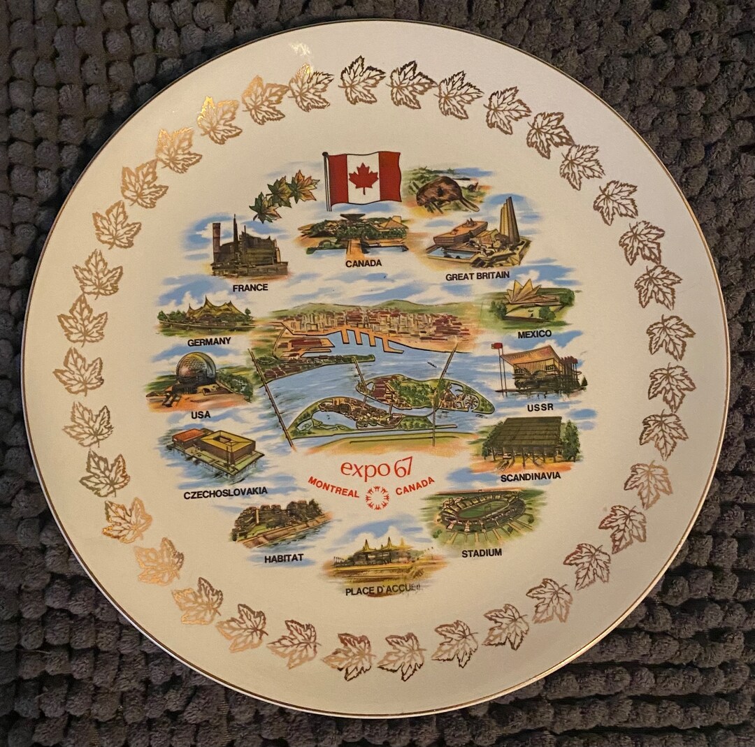Vintage 9 Expo 67 Decorative Plate by British Anchor England - Etsy