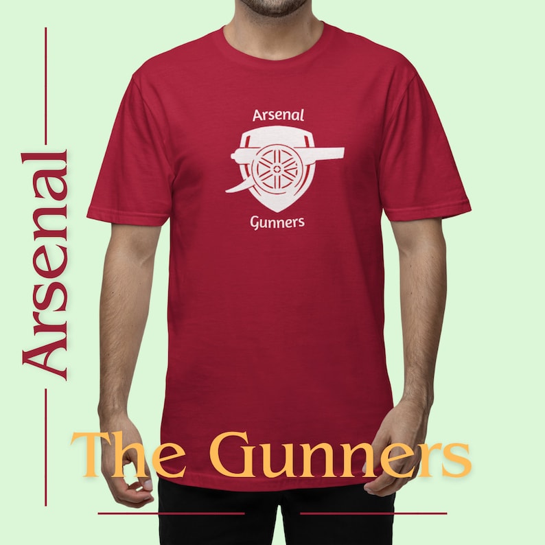 Arsenal Jersey Premier T-shirt League Red Gunners Tee the Gunners Shirt ...