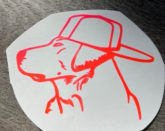 Lab With Backwards Hat Decal Many Colors & Sizes - Etsy