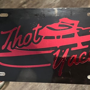 Thot Yacht License Plate - Etsy