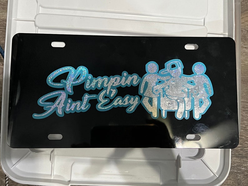 Pimpin Aint Easy License Plate - Etsy