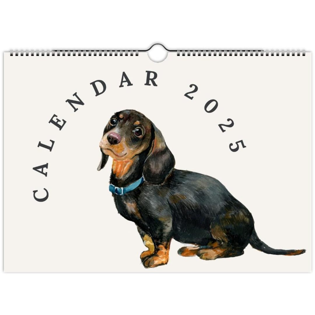 2025 Dog A4 Calendar Yearly Wall Calendar With Beautiful Dog Designs - Etsy