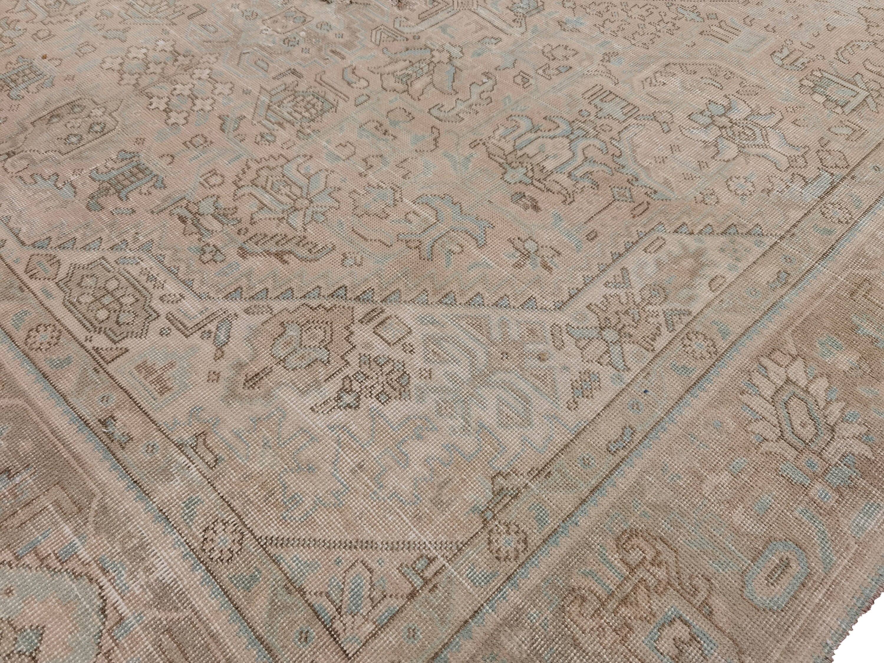 Vintage Heriz Rug 7' 8x10' 7 // Muted Area Rug, Faded Turkish Rug, Area ...