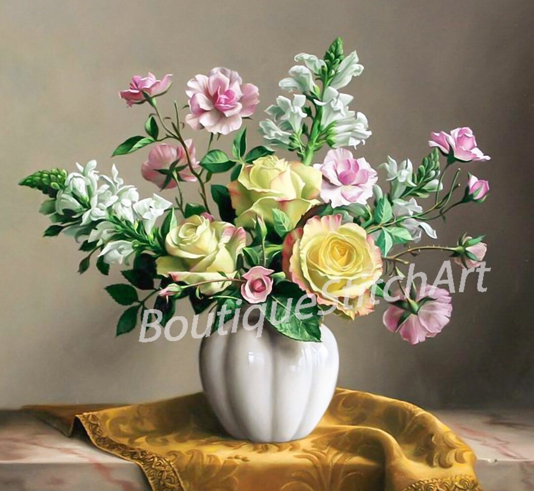 Roses Counted Cross Stitch Pattern - Etsy