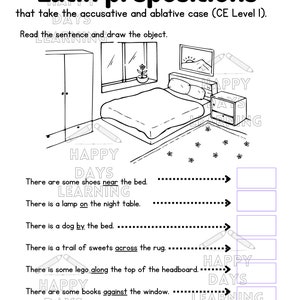 Latin Worksheet Prepositions CE Level 1, Printable Pdf, Vocabulary ...