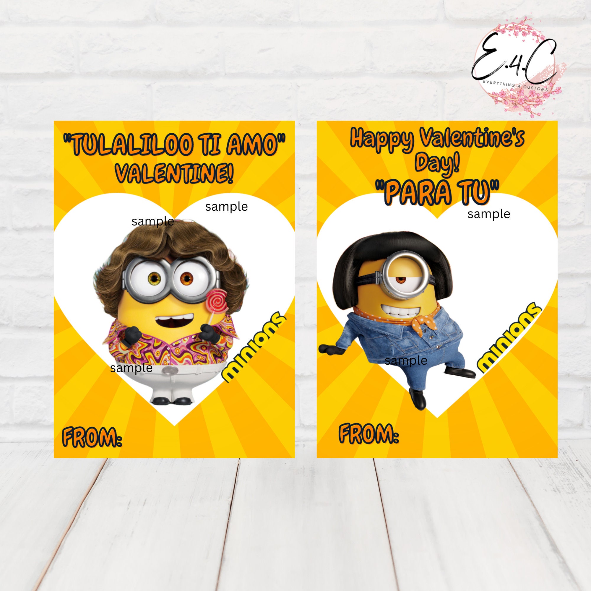 Minion Valentine's Day Cards, Valentine Day Cards for Kids, Printable ...