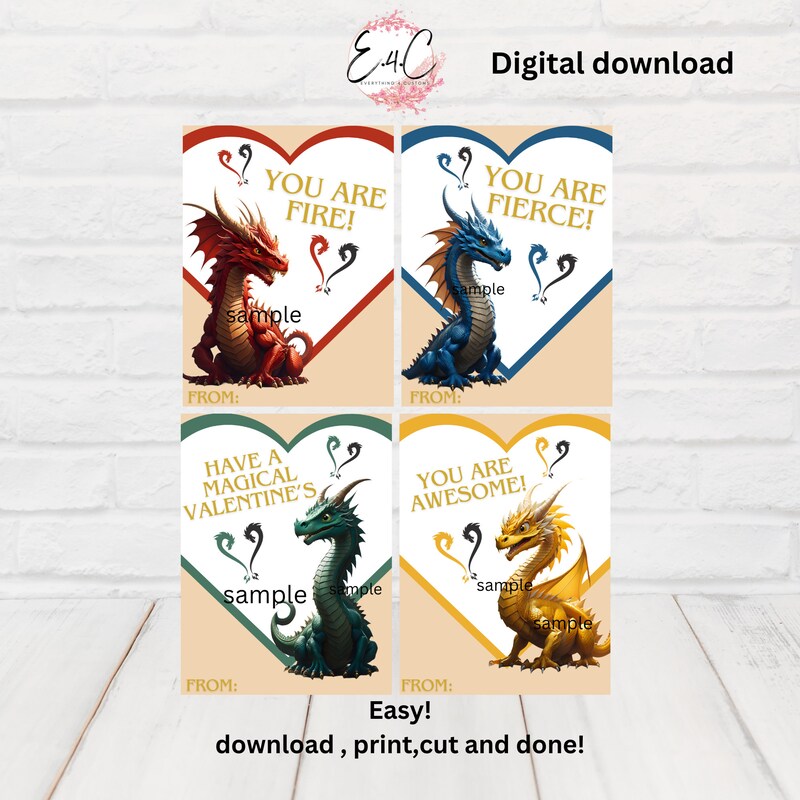 Valentine Dragon - Etsy