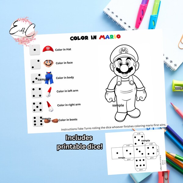 Super Mario Activity Sheets - Etsy