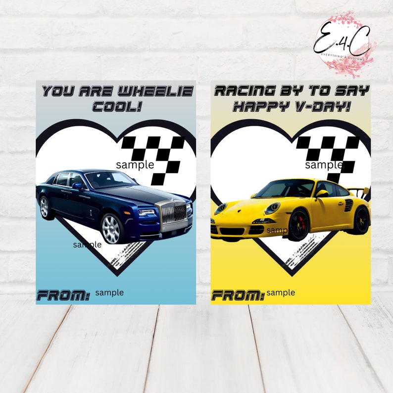 Race Car Valentine's Day Cards, Racer Valentine Cards, Printable Kids ...
