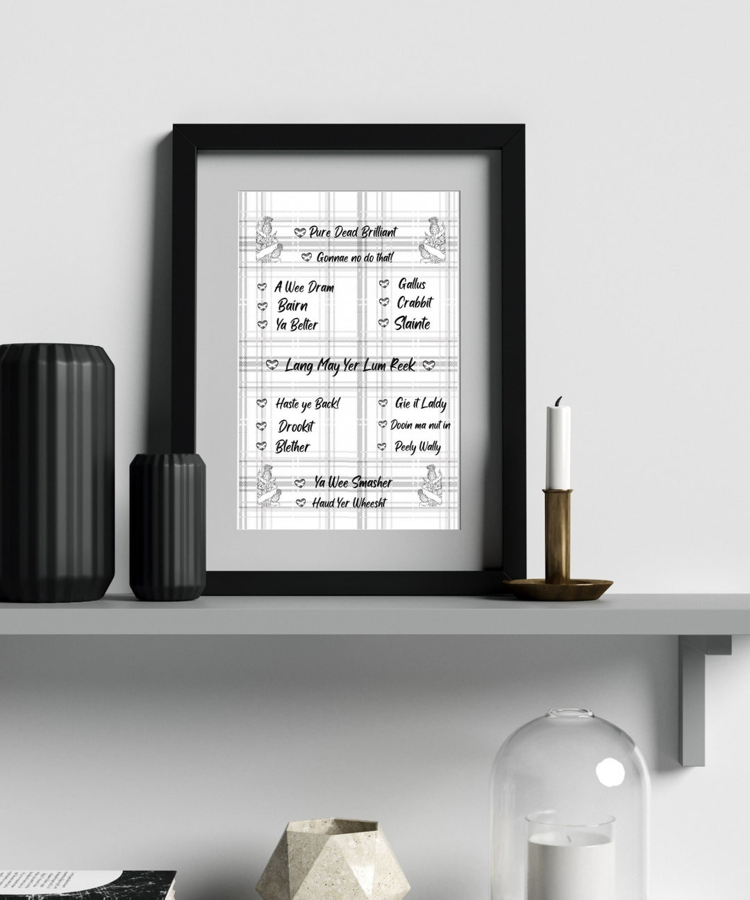 Scottish Word Art, Auld Scots, A4 Art Print, Digital Download, A4 Print ...