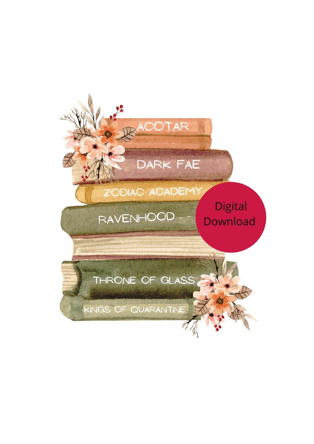 Sublimation, Book Art PNG File, Transparent Background, Acotar, Dark ...