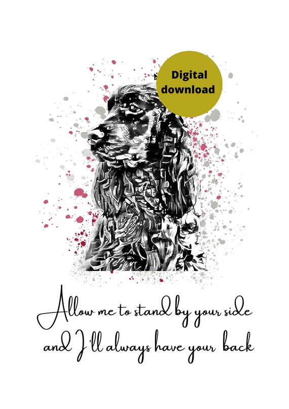 Cocker Spaniel Dog Sublimation With Quote PNG File - Etsy