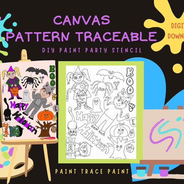 Traceable Canvas Patterns for Painting - Etsy