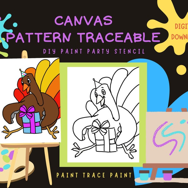 Traceable Canvas Patterns for Painting - Etsy