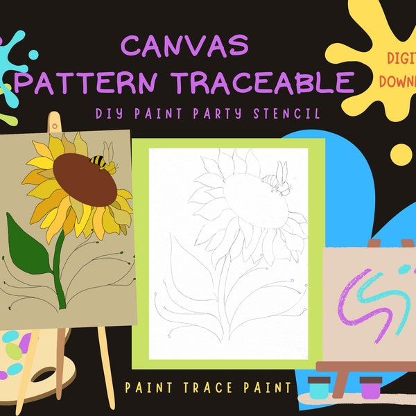 Sunflower Traceable Pattern - Etsy
