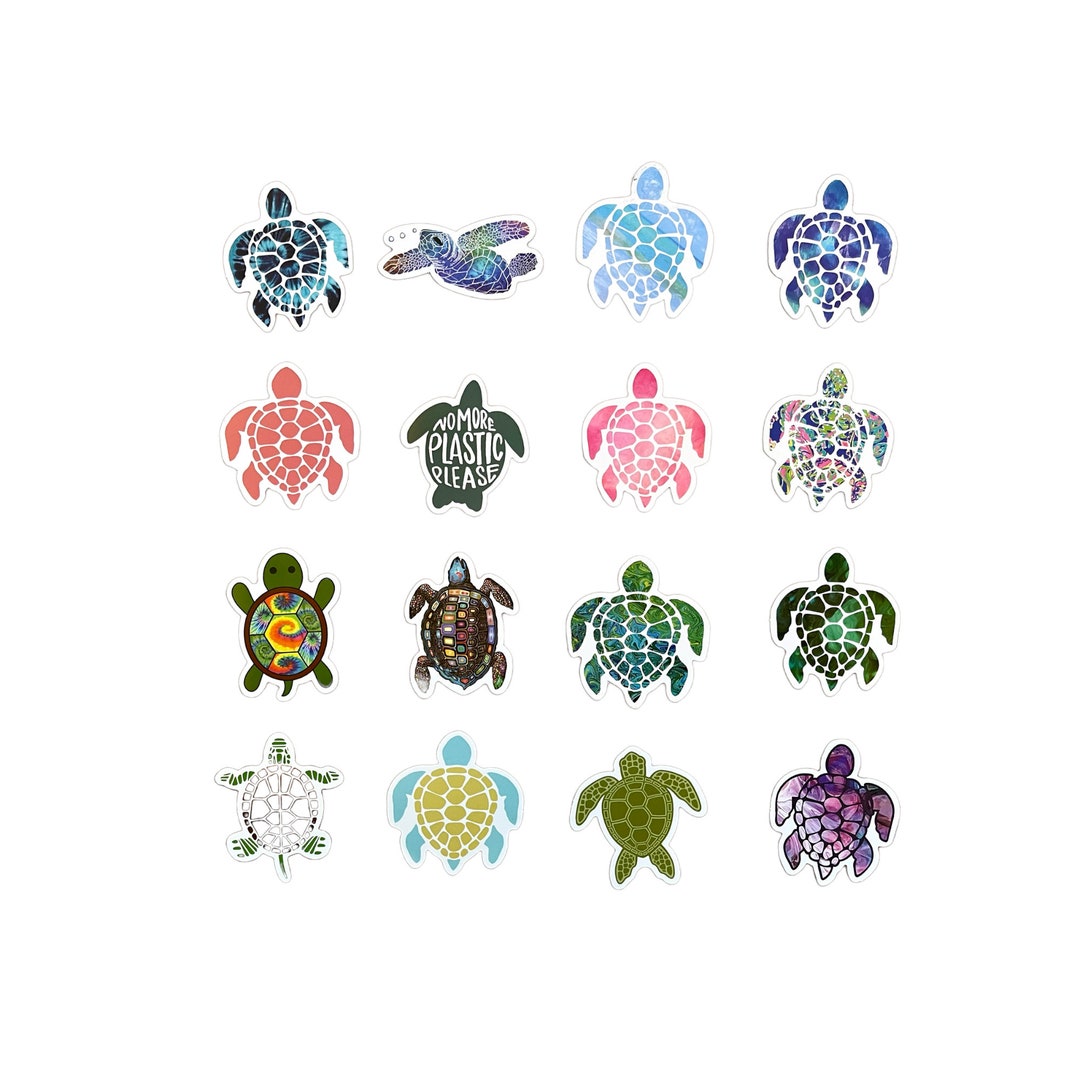 Sea Turtle Set 32-pack Stickerslove and Save the - Etsy
