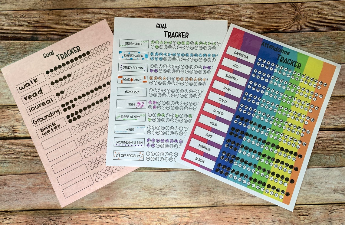 Tracking Checklist Editable Checklist Attendance Checklist - Etsy