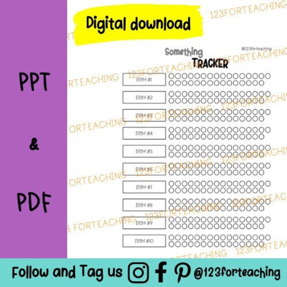Tracking Checklist Editable Checklist Attendance Checklist - Etsy