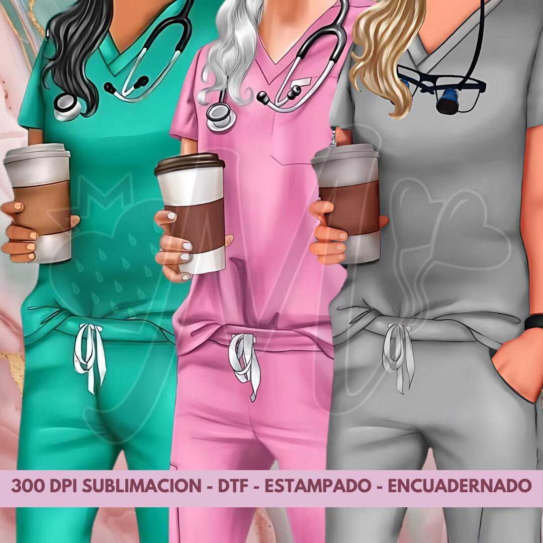 Nurse, Medical PNG in High Resolution, for DTF, Sublimation, Printing ...